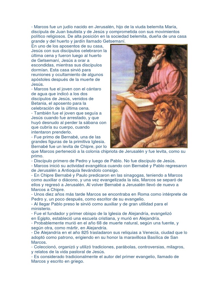 Marcos Fue Un Judío Nacido en Jerusalén | PDF | Bernabé | Jesús