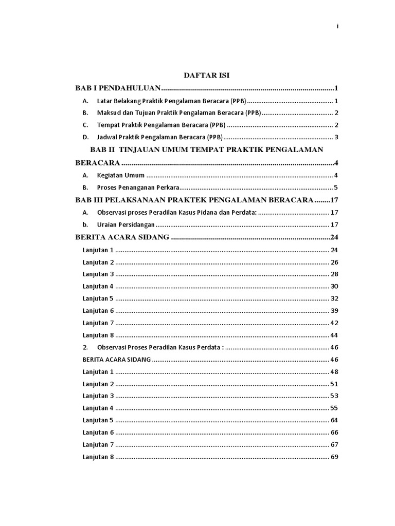 Daftar Isi, Bab I-Daftar Pustaka | PDF | Teknologi & Rekayasa