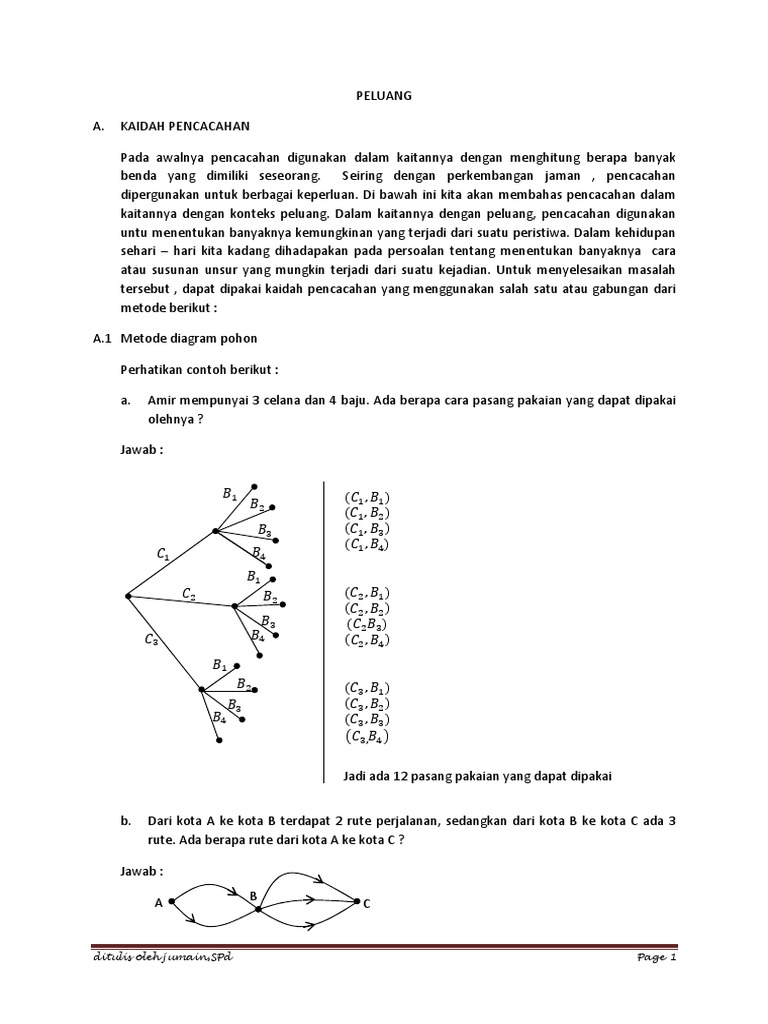 Diagram Pohon Notasi Faktorial PDF | PDF