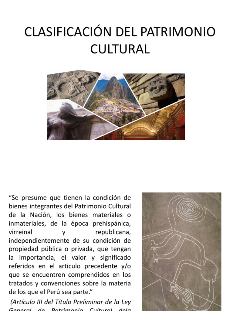 Clasificación Del Patrimonio Cultural | PDF