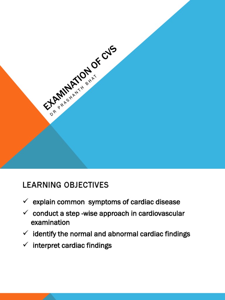 CVS Examination | PDF | Heart Valve | Ventricle (Heart)