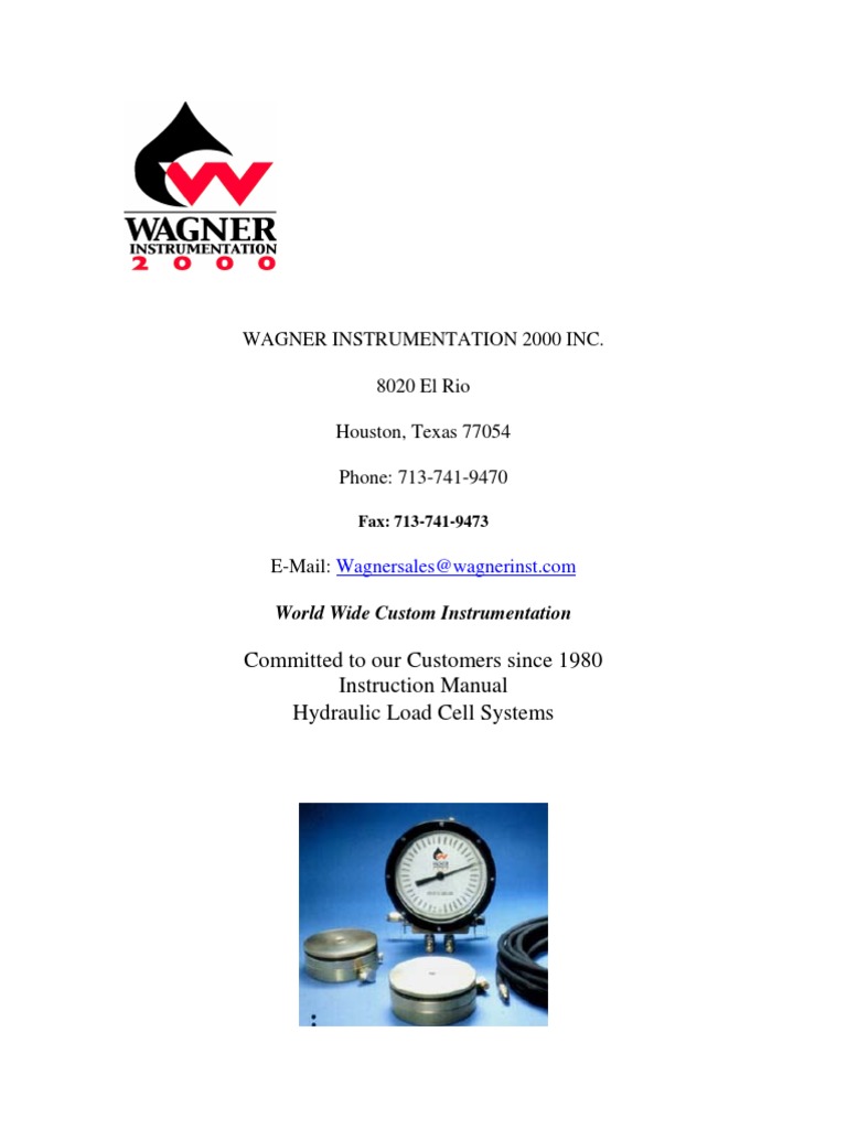 Hydraulic Load Cell System Manual | PDF | Pipe (Fluid Conveyance ...
