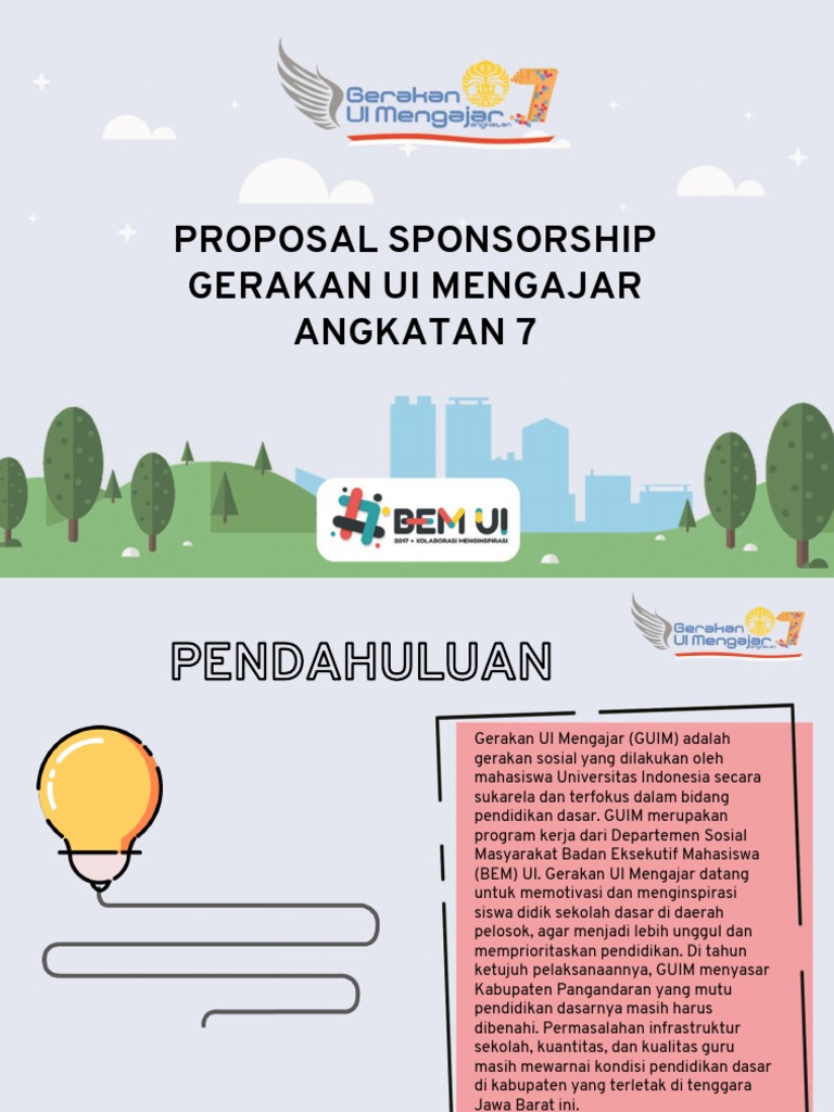 Proposal Sponsorship Gerakan UI Mengajar 7 | PDF | Seni