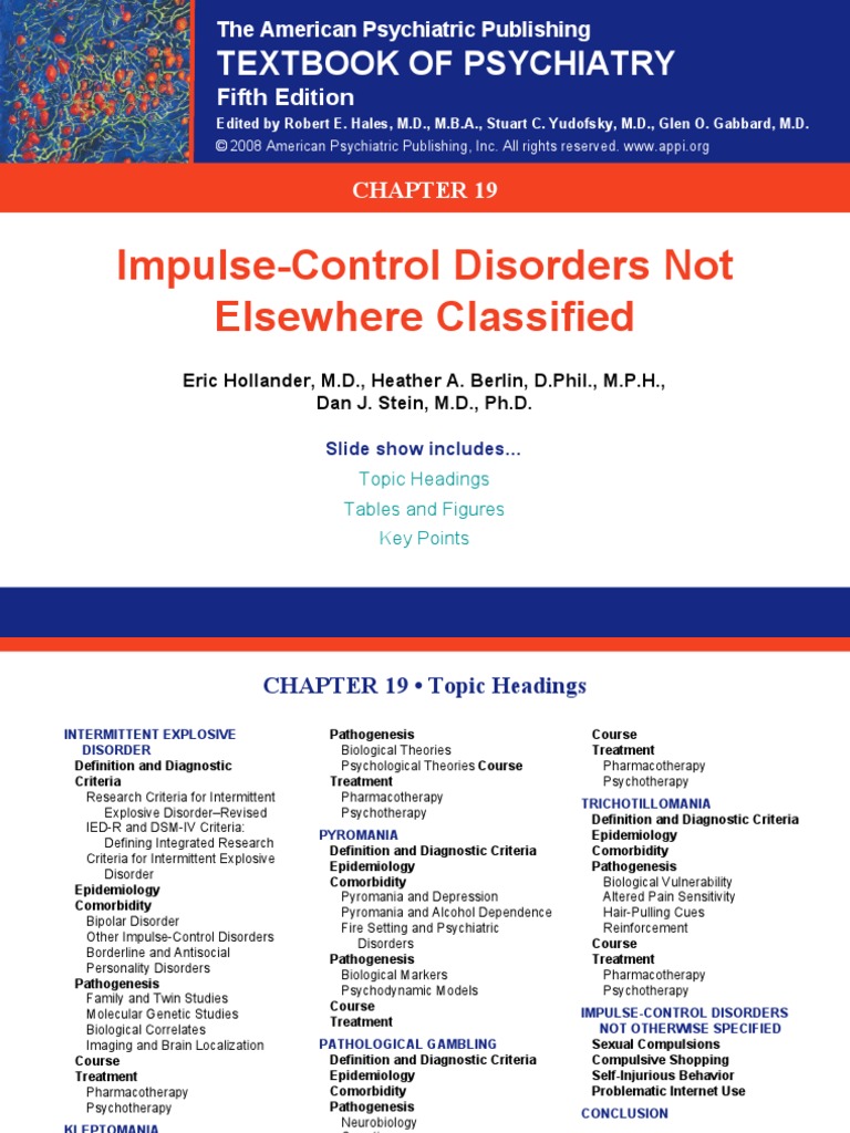 Impulse-Control Disorders Not Elsewhere Classified: Textbook of ...