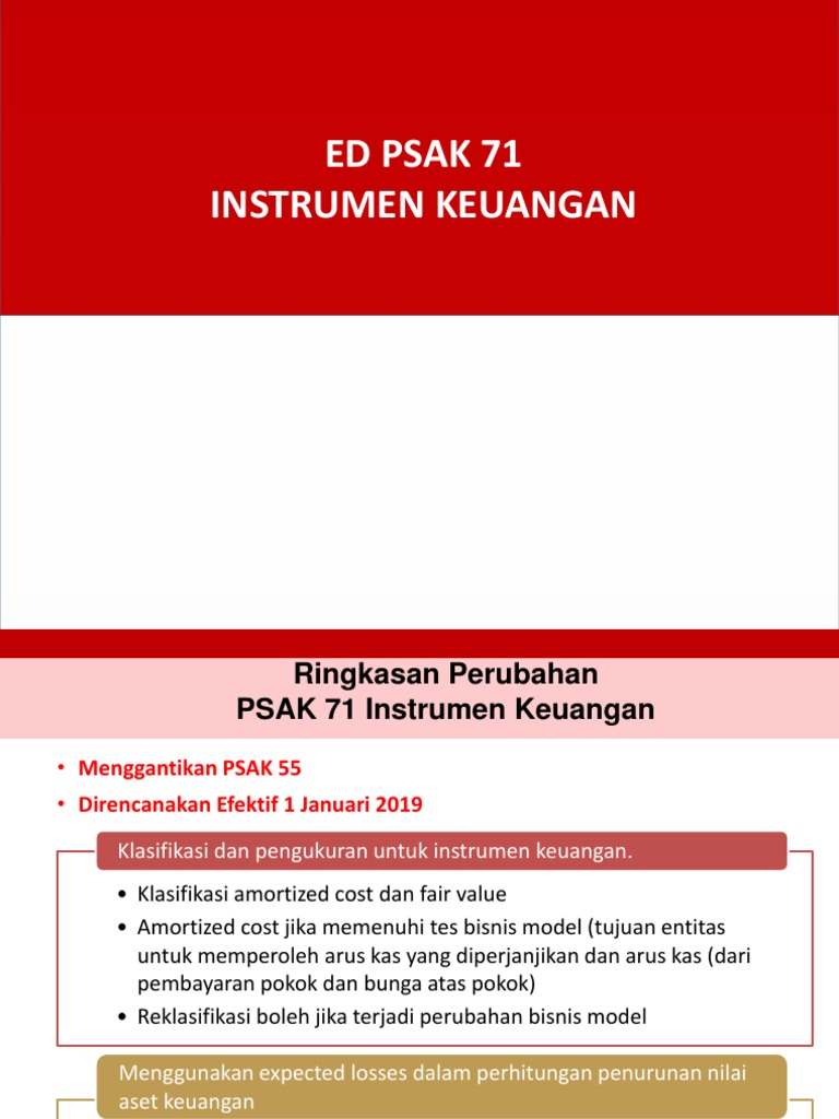 ED PSAK 71 Perubahan Instrumen Keuangan 16112016 | PDF