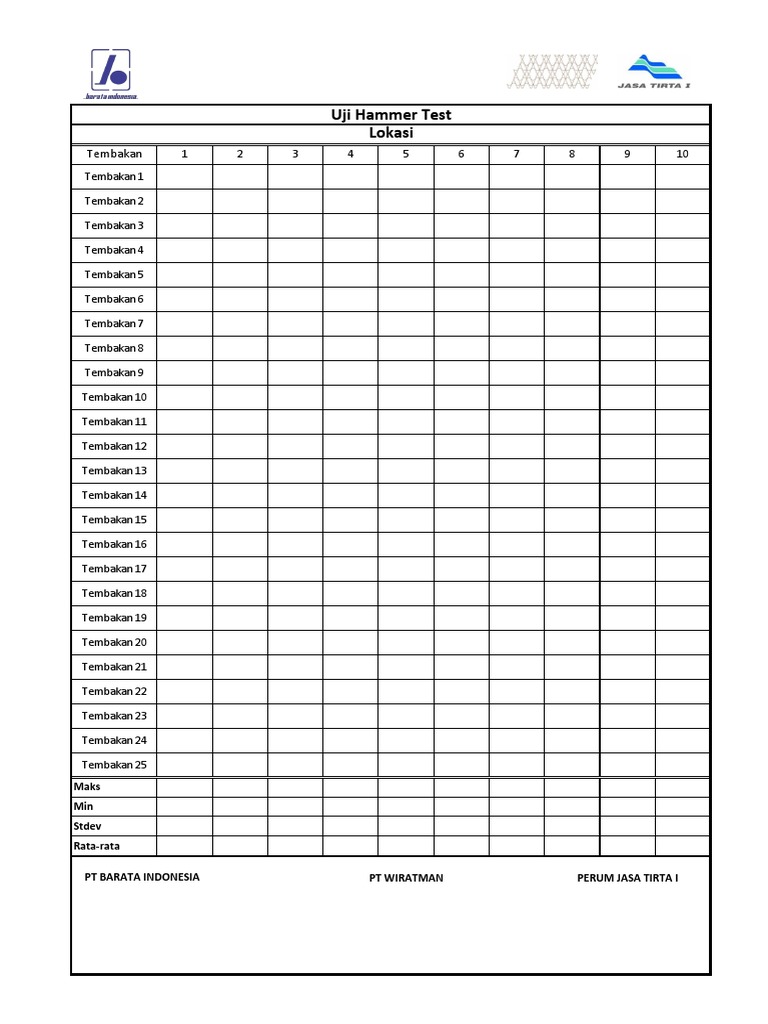 Hasil Uji Hammer Test Beton | PDF