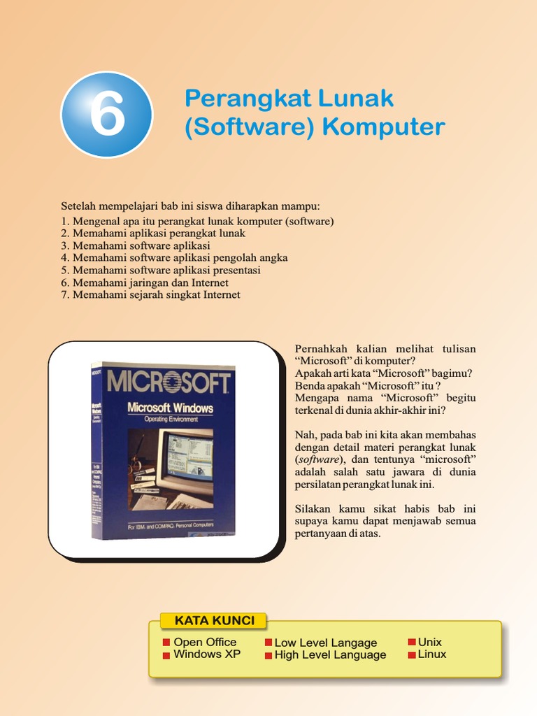 TIK Kelas 7. Bab 6. Perangkat Lunak (Software) Komputer | PDF | Teknologi & Rekayasa