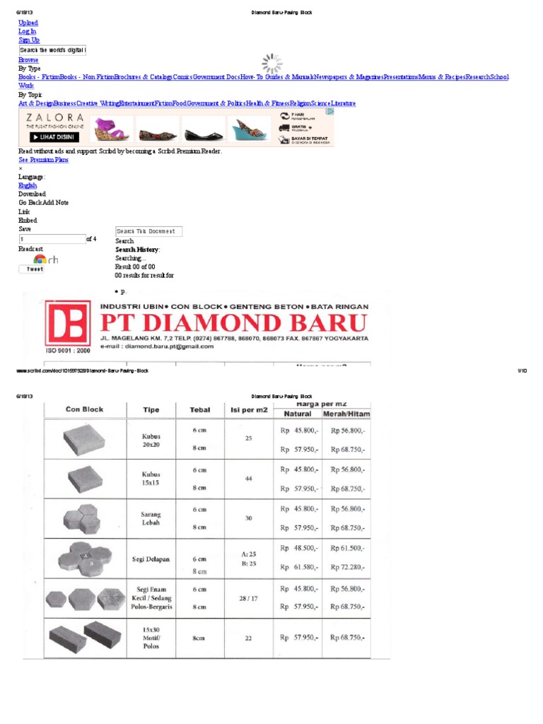 Diamond Baru-Paving Block | PDF | Scribd | Google Play