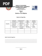 Mass Dance and Yell Criteria Guidelines