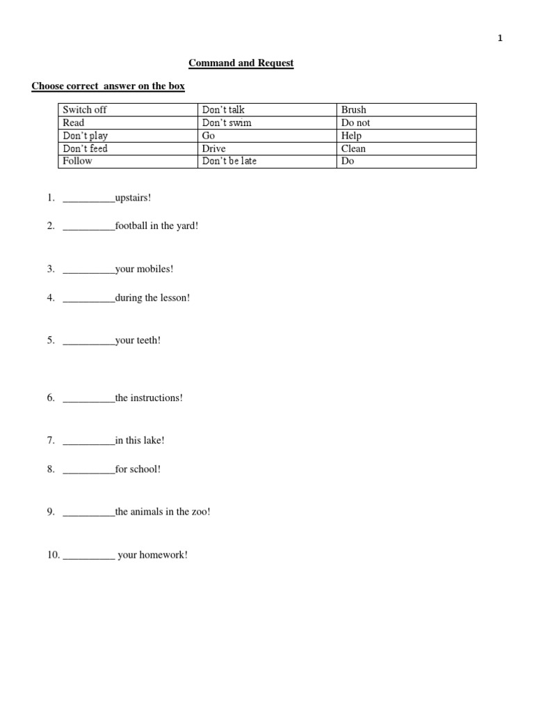 Soal Latihan Command and Request | PDF