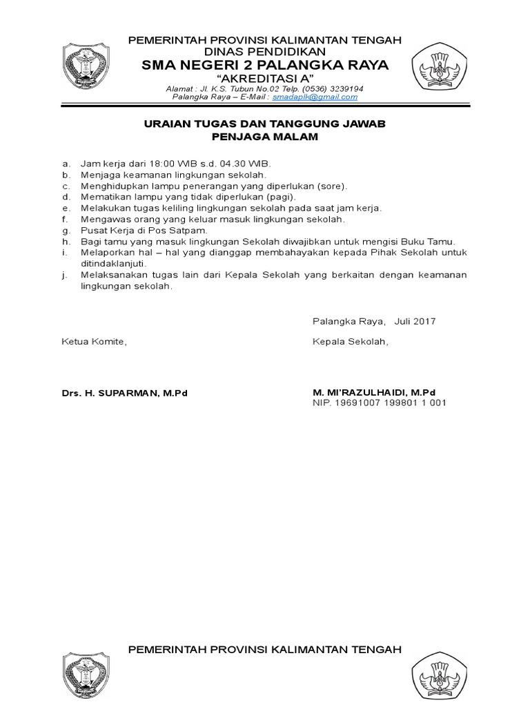 Uraian Tugas Dan Tanggung Jawab | PDF Uraian Tugas Dan Tanggung Jawab | PDF