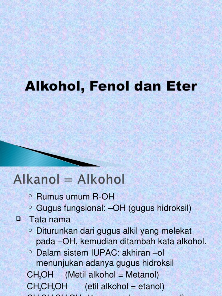 Alkohol Fenol Dan Eter | PDF