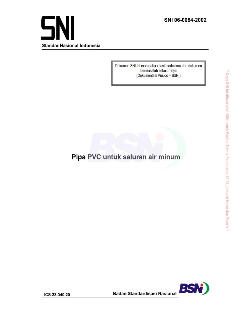 Sni 06 0084 2002 | PDF
