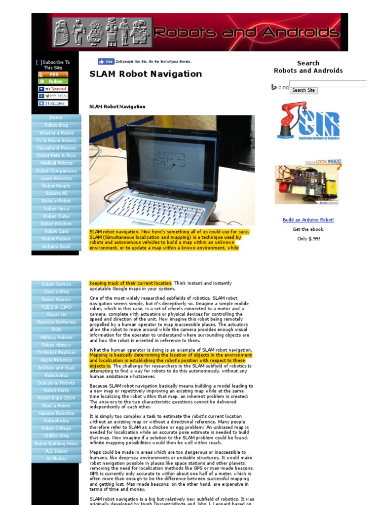 SLAM Robot Navigation | PDF | Robot | Robotics