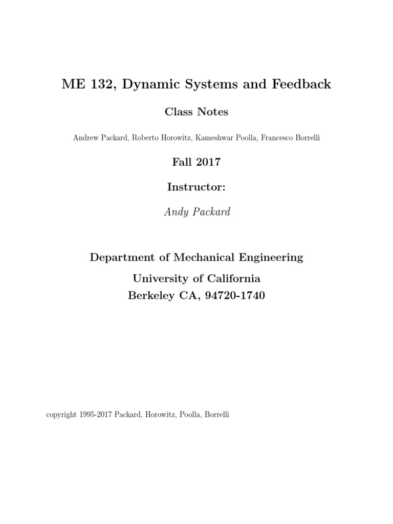 Introduction To Controls: Chapter 1-5 | PDF | Control Theory | Control ...
