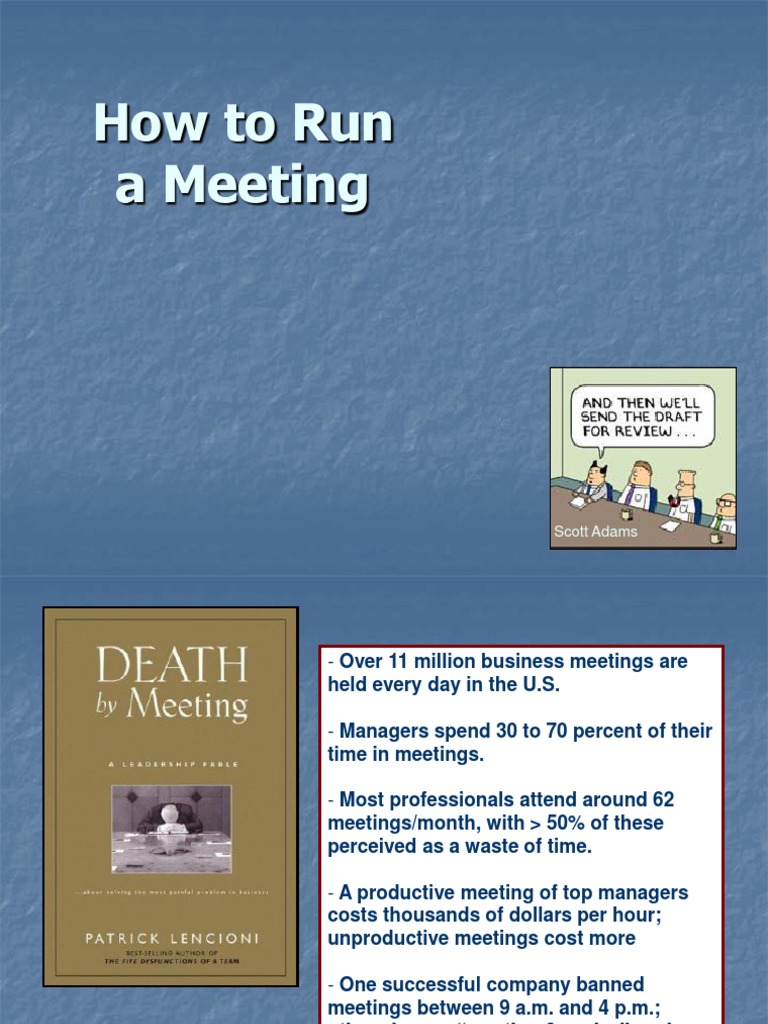 How To Run A Meeting | PDF | Cognitive Science | Science