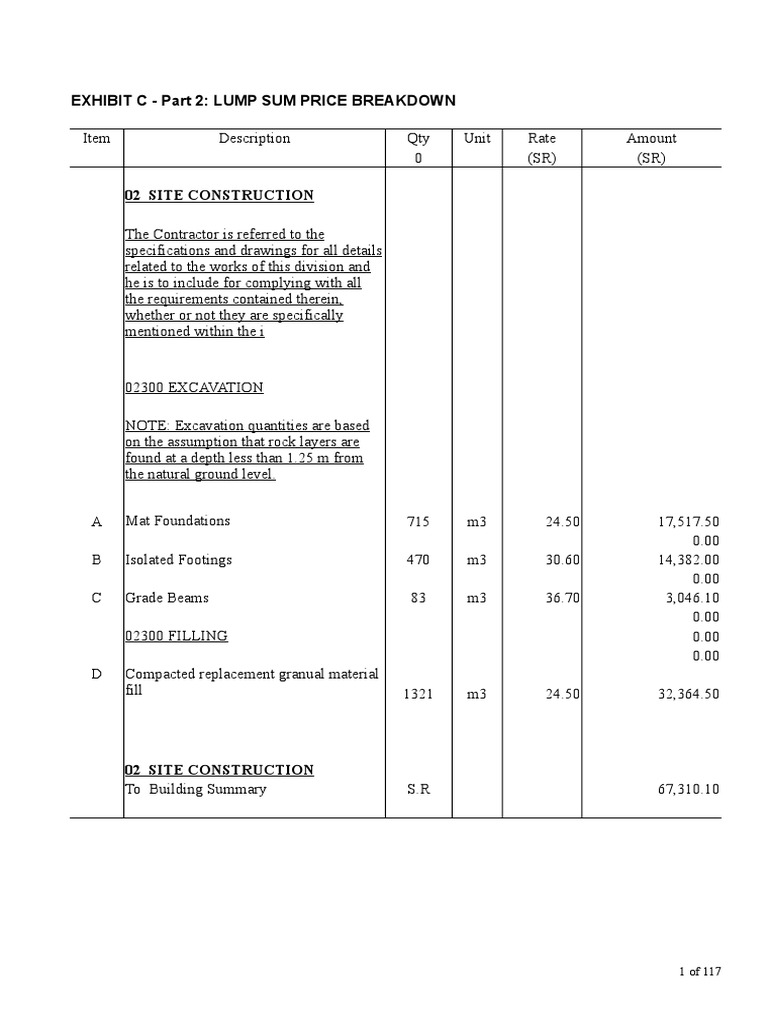 BOQ - Warehouse 02 | Tile | Concrete