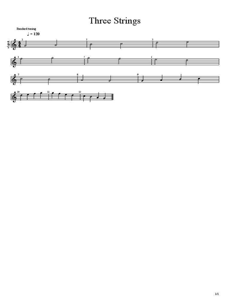Three Strings: Standard Tuning | PDF