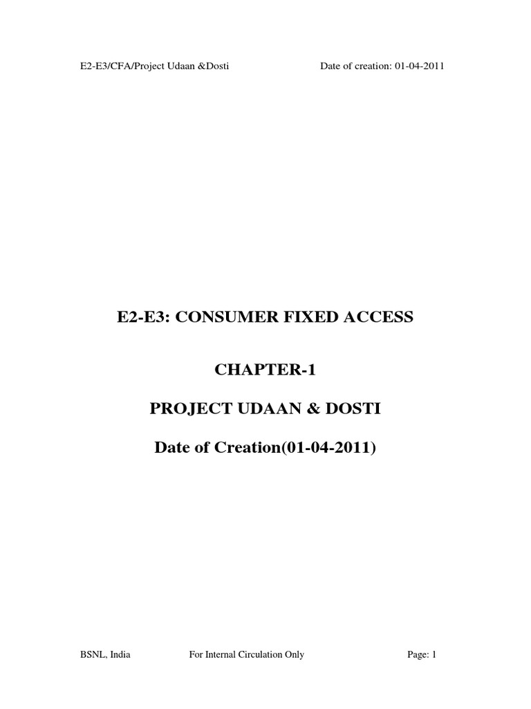 Chapter01.Project Udaan & Dosti PDF | PDF | Internet Access | Subscription Business Model