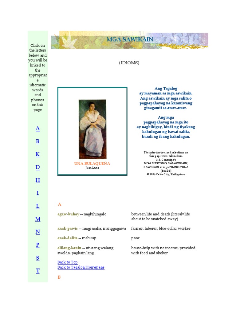 Mga Idyoma | PDF