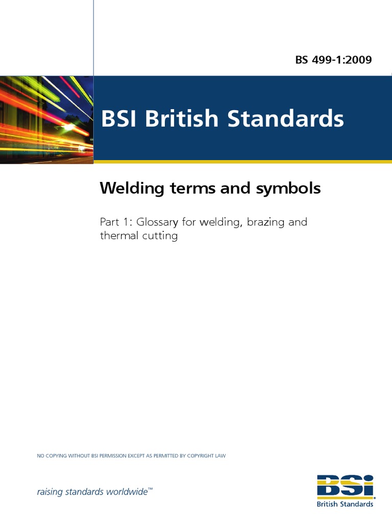 BS 499-1-2009 | PDF | Welding | Construction