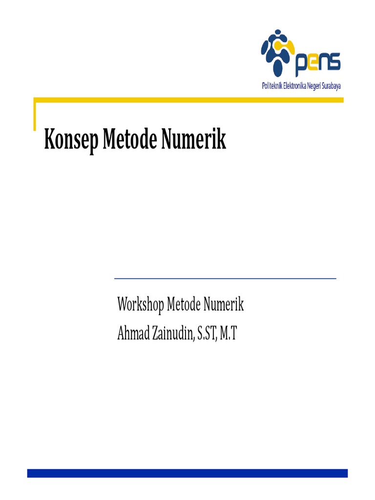 Perbandingan Metode Numerik dan Analitik | PDF | Metode & Bahan Ajar
