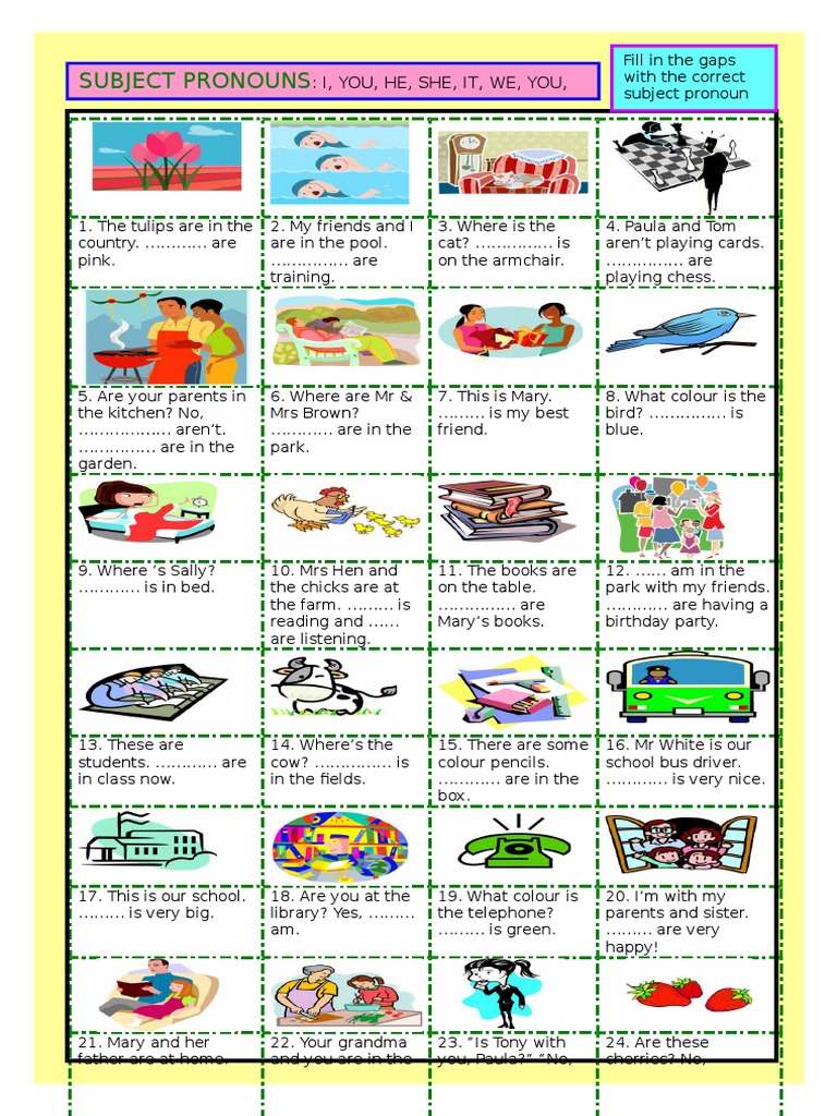 Grammar-Subject-Pronouns Dave S Exercise | PDF | Language Arts & Discipline