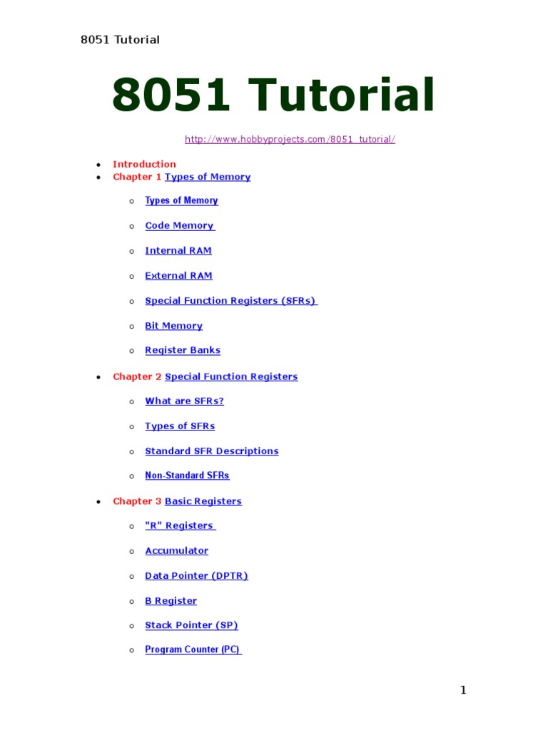 8051 Tutorial en | PDF | Random Access Memory | Pointer (Computer Programming)