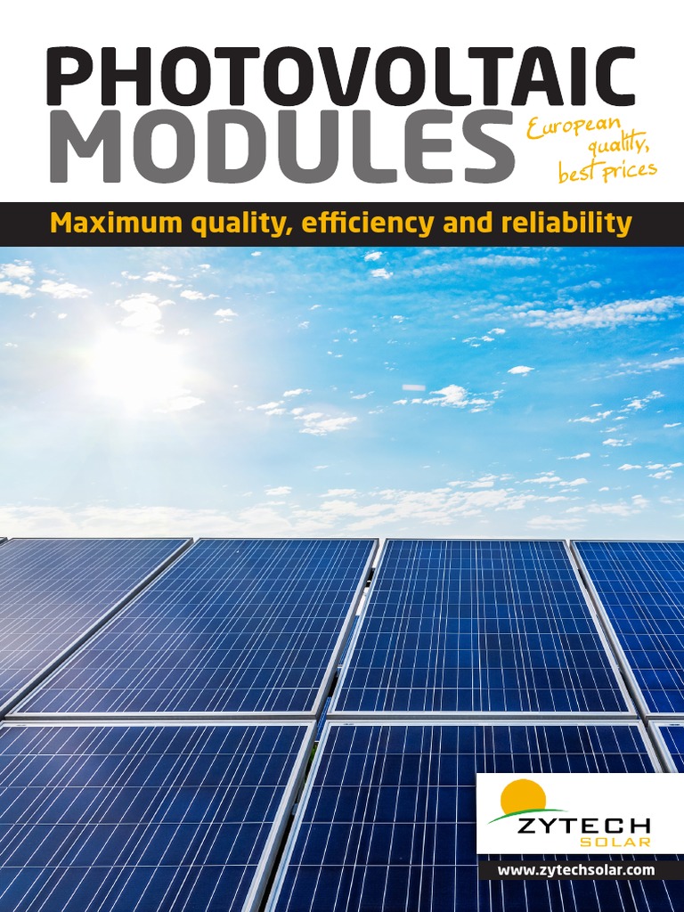 Zytech Solar: High-Efficiency PV Modules | PDF | Photovoltaics ...