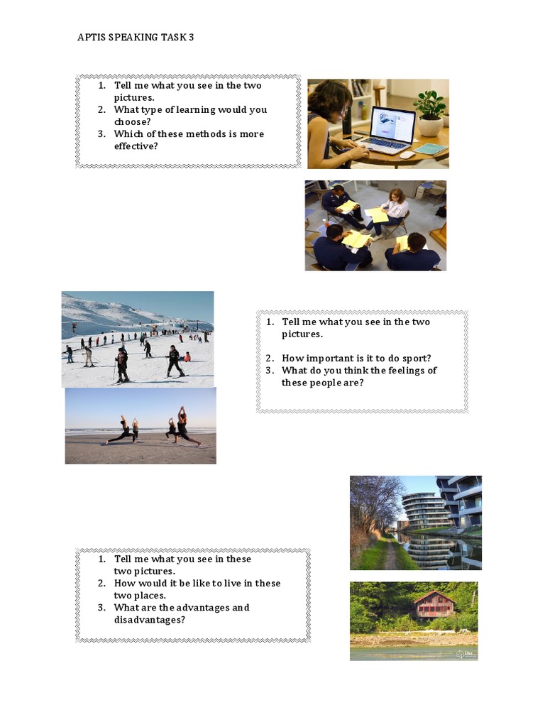 APTIS Speaking Task 3 Guide | PDF