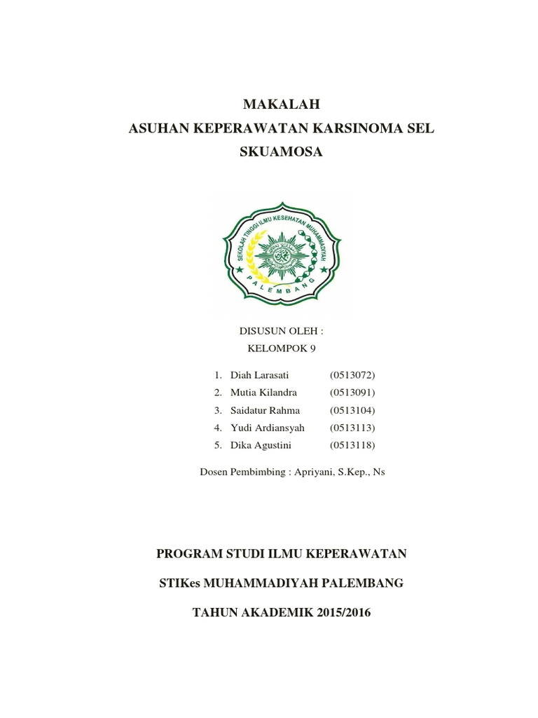 Asuhan Keperawatan Karsinoma Sel Skuamosa | PDF