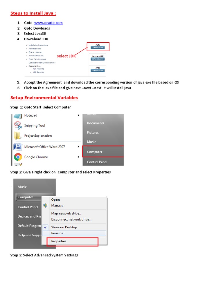 Steps To Install Java | Download Free PDF | Eclipse (Software) | Salesforce.Com