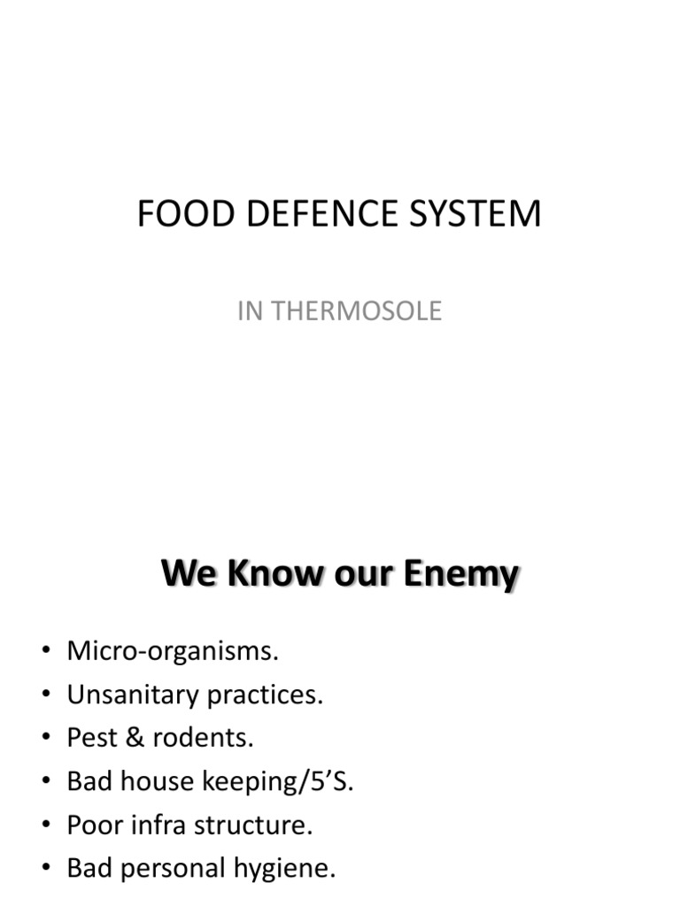 Food Defence System | PDF | Wellness