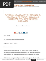 Manual Audacity en Español | PDF