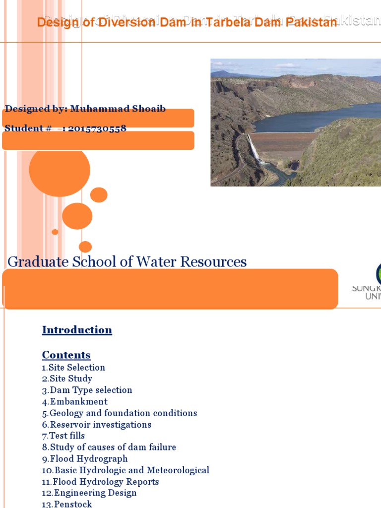Diversion Dam Design at Tarbela | PDF | Dam | Flood