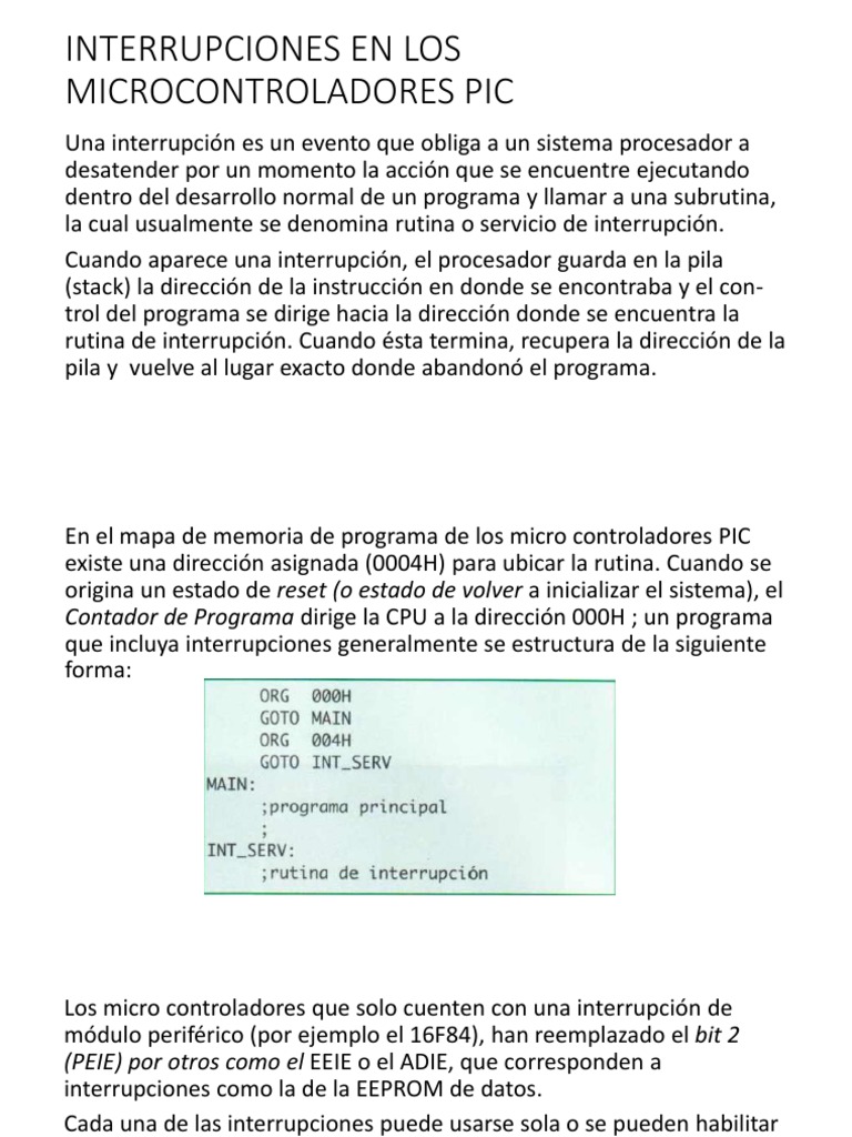 Interrupciones en Los Microcontroladores | PDF | Microcontrolador | Programa de computadora