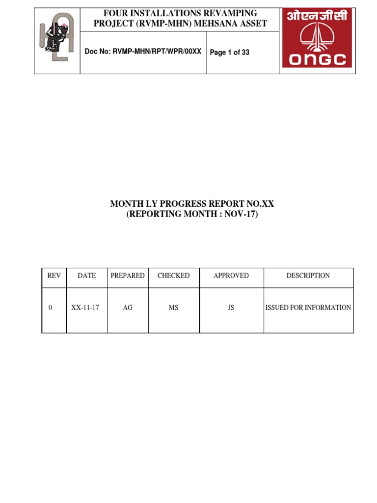 Monthly Report | PDF | Engineering | Nature