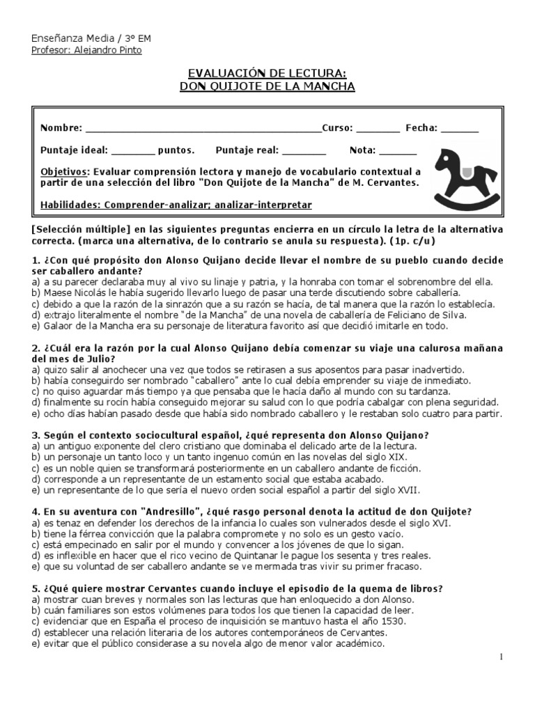 [Prueba] don Quijote de la Mancha, Miguel de Cervantes