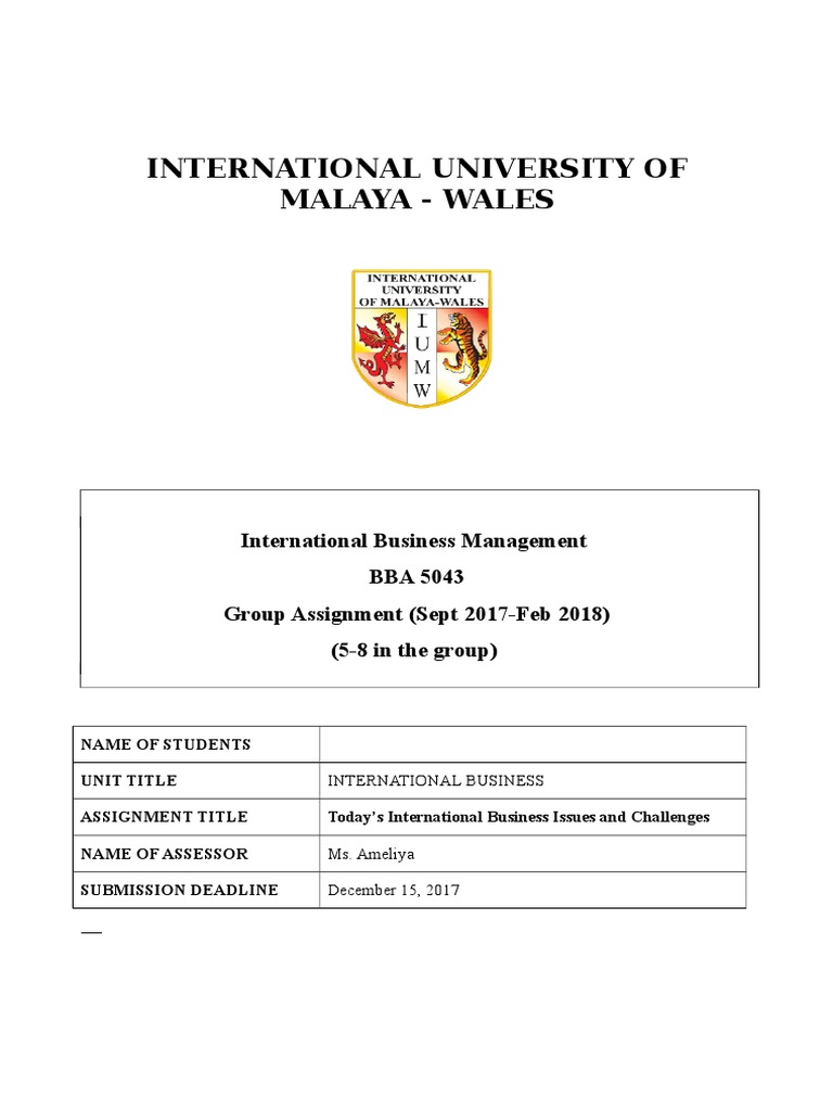 International Business Assignment | PDF | International Business ...
