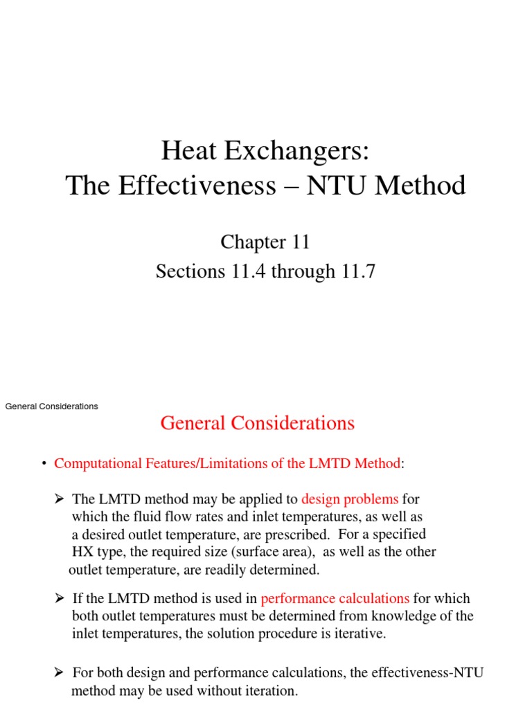 NTU Method | PDF | Heat Exchanger | Heat