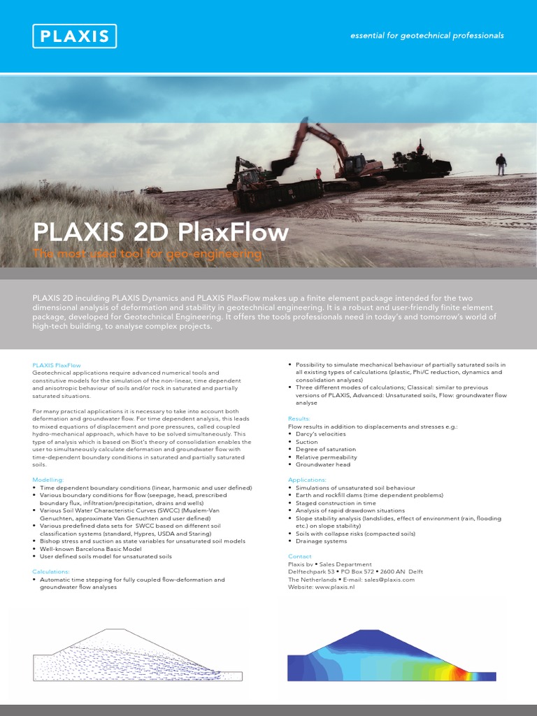 Plaxis 2d Plaxflow | PDF | Soil | Fluid Dynamics
