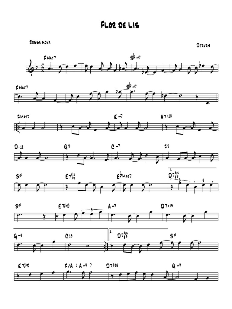 Partitura Flor de Lis en F | PDF