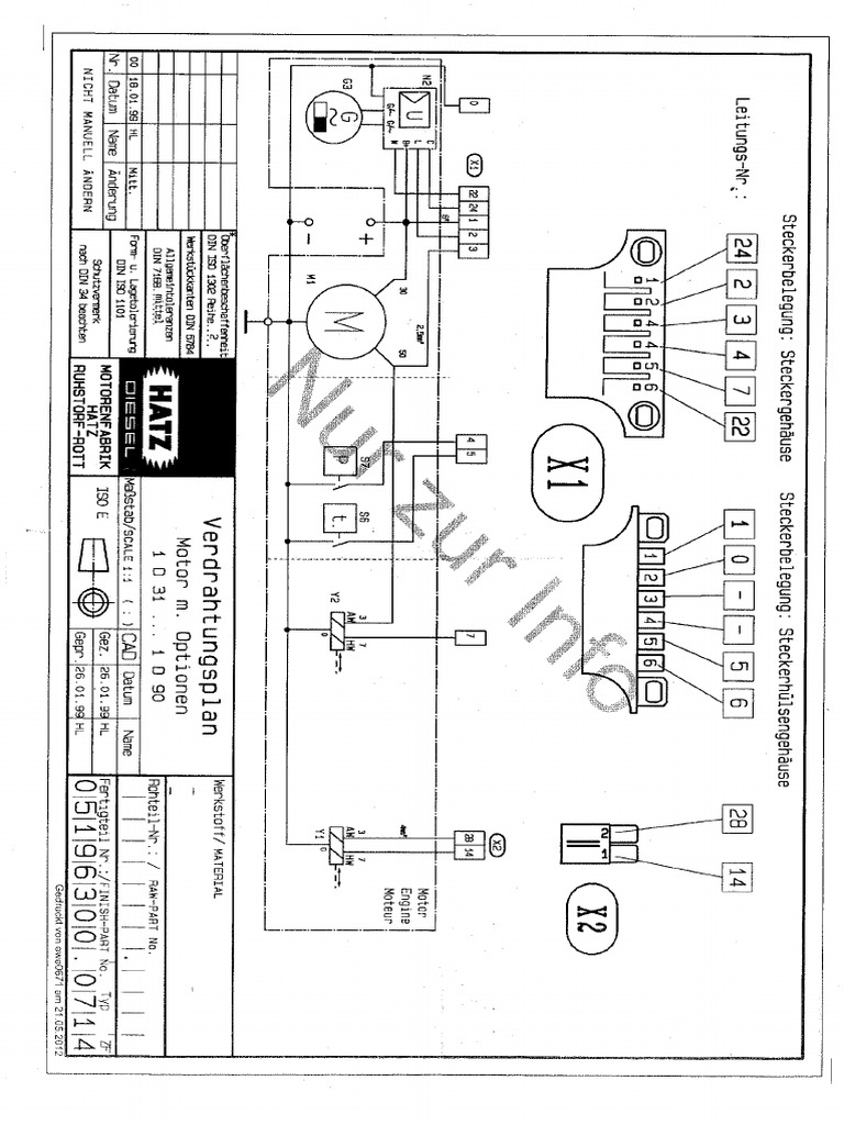 Hatz+1D81Z Electric+diagram | PDF