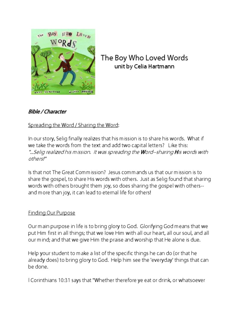 The Boy Who Loved Words: A Summary | PDF | Sleep | Dream