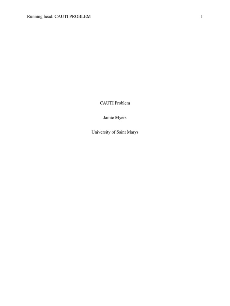 Cauti Problem | PDF | Urinary Incontinence | Health Care