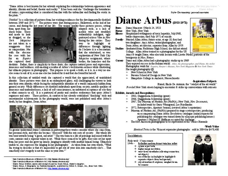 Diane Arbus | PDF