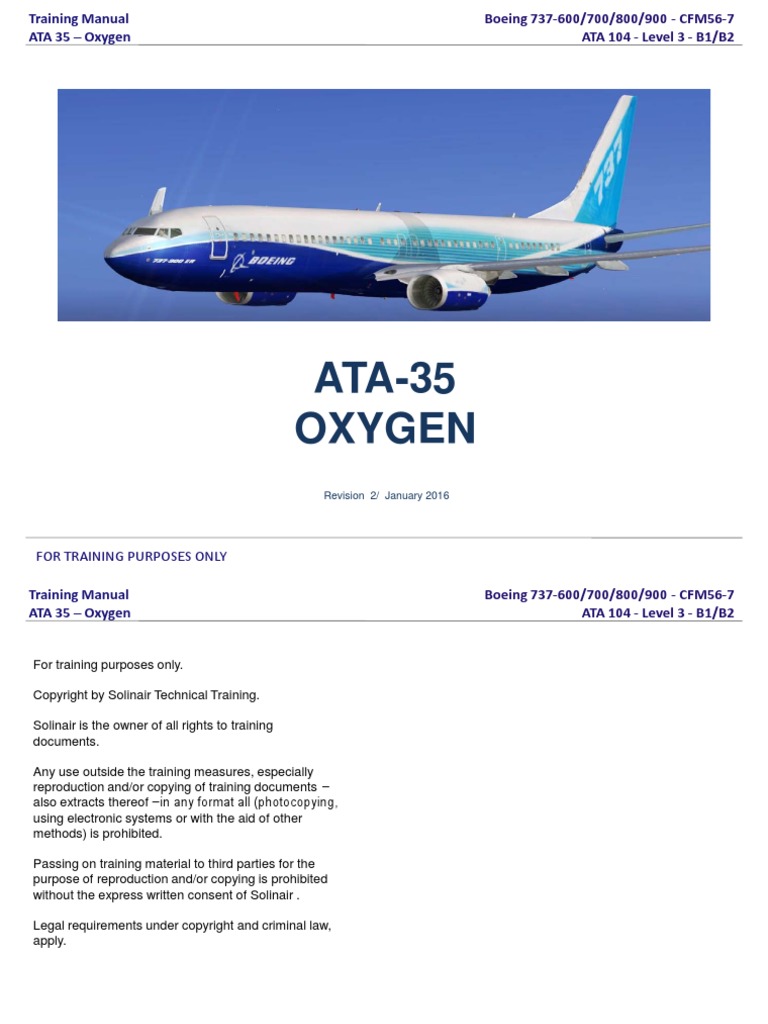 B737 NG ATA 35 Oxygen | Relay | Valve