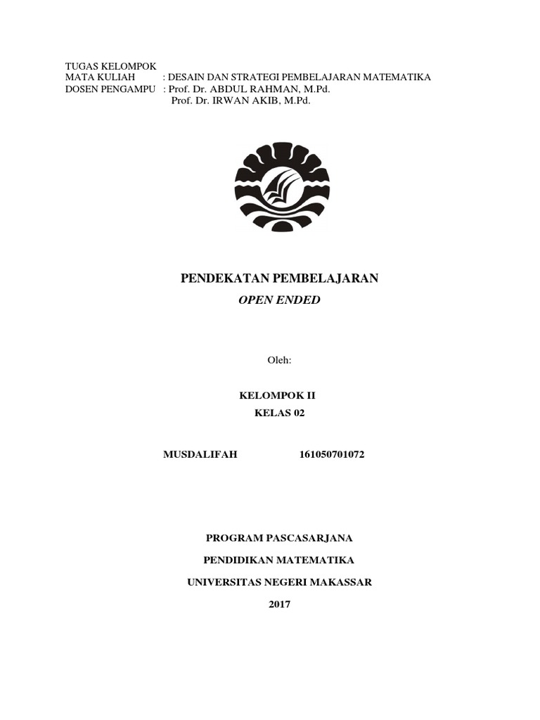 Makalah Open Ended | PDF