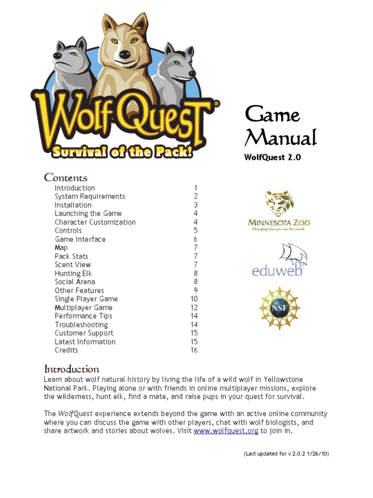 WolfQuest 2 Manual | PDF