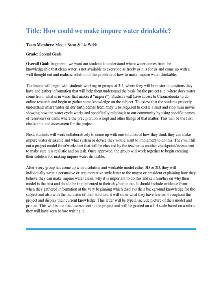 Problem Based Learning Lesson Plan | PDF | Educational Assessment ...